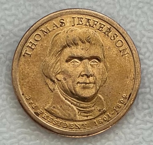 Thomas Jefferson 2007 Dollar Coin 1801-1809 3rd President Rare ...