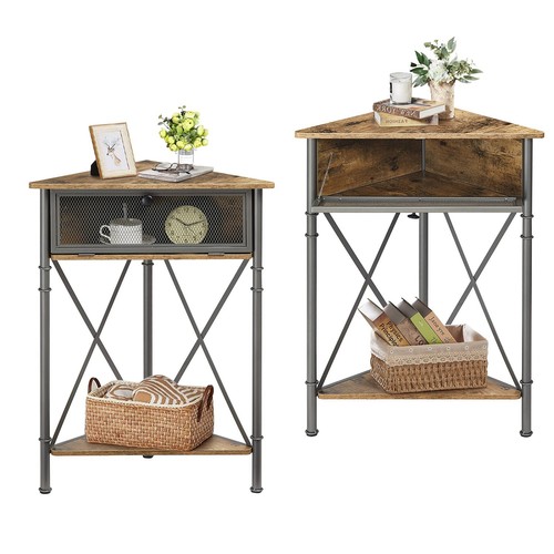 Corner Tables for Small Spaces, Multipurpose Storage Cabinet Shelf ...