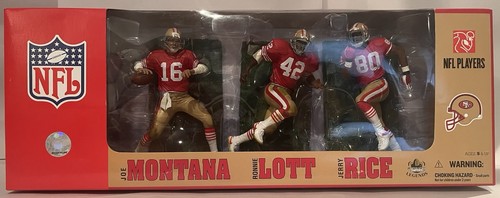 SF 49ers 2007 McFarlane NFL 3-Pack Montana, Ronnie Lott, Jerry Rice RED ...