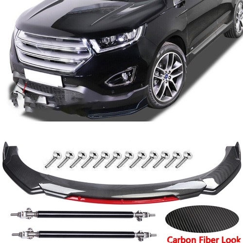 For Ford Edge Sport st Front Bumper Lip Spoiler Splitter Carbon Fiber ...
