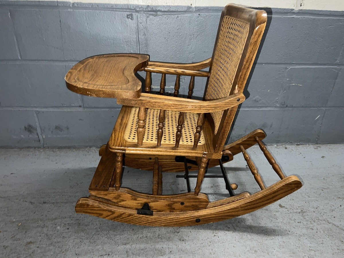 Antique Woven Cane Rocking Chair Retro Cane Rocking Chair – Kernow