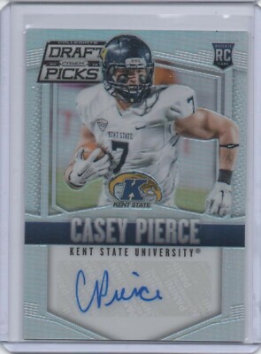 2015 Panini Prizm Draft Picks SILVER PRIZM AUTO #196 Casey Pierce KENT ...