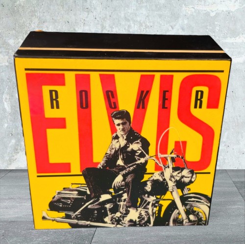 RARE! ELVIS PRESLEY 1999 ROCKER MUSICAL "BURNING LOVE" JEWELRY BOX 5.5 ...