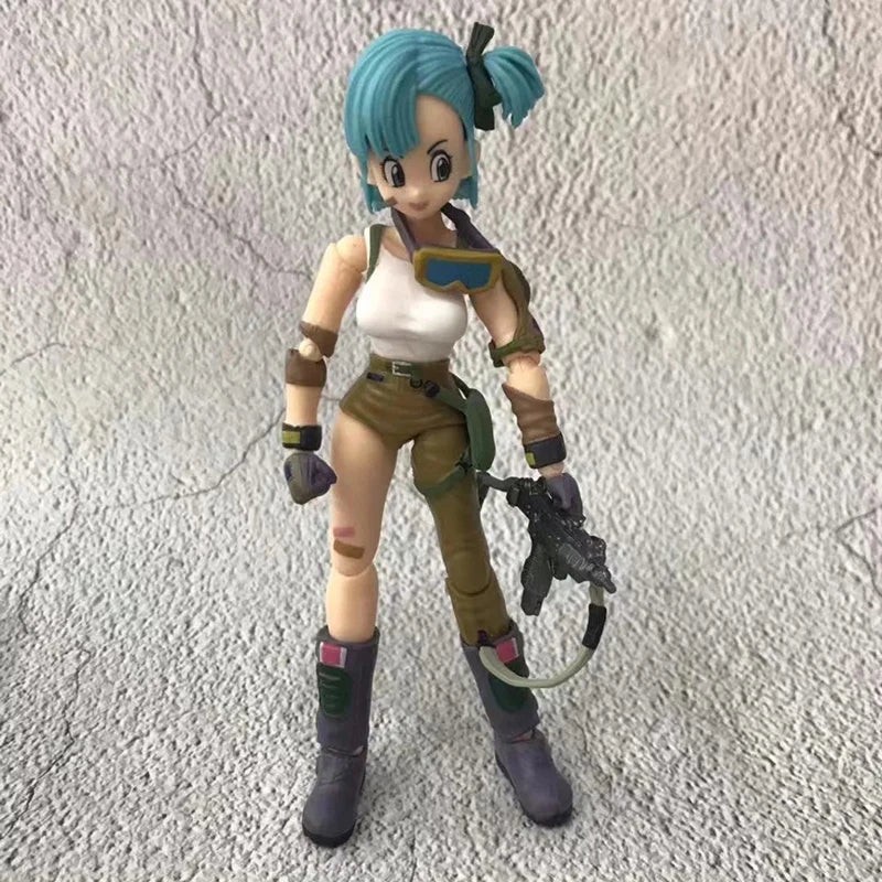 6in Shf Anime Dragon Ball Bulma Figures PVC Movable Action Figure ...