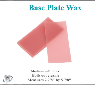 BASE PLATE WAX SEASON PURPOSE SET UP WAX PINK 1LB DENTAL LABORATORY ...