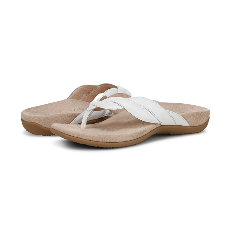 Vionic Bella Braid White Nappa Leather Sandal Women's sizes 5-11/NEW ...