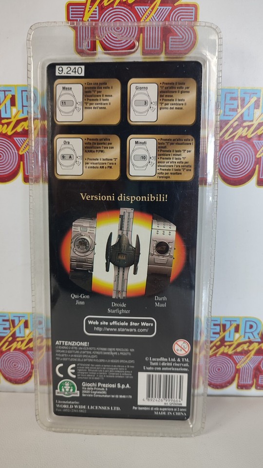 Star Wars Episode 1 Novelty Lcd Watch Qui-Gon Jinn Giochi Preziosi ...