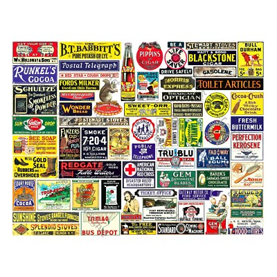 Diorama Sign Stickers, 64 Diorama Advertising Signs, 1 STICKER SHEET | eBay