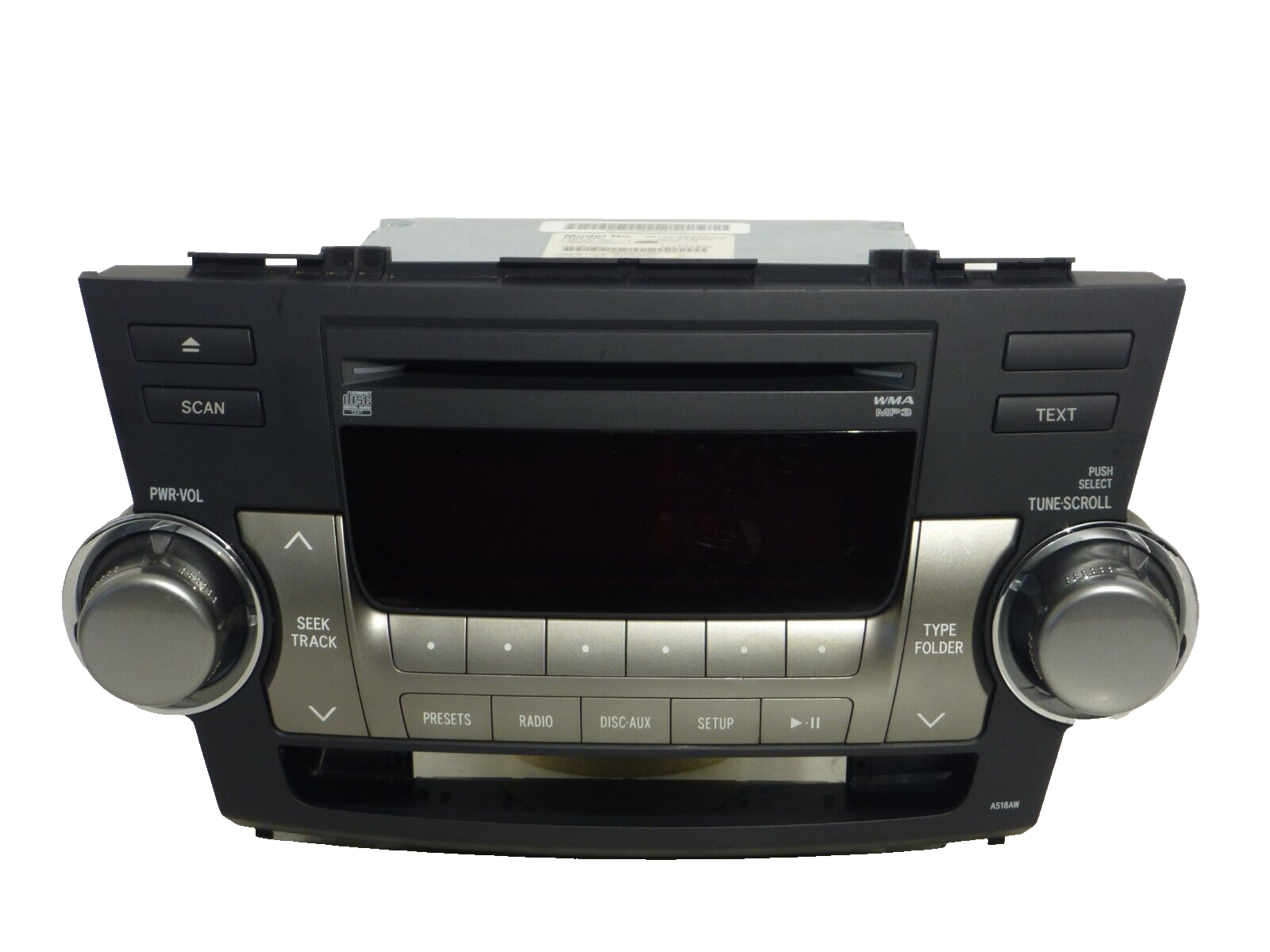 OEM TOYOTA HIGHLANDER Radio SINGLE CD DISC MP3 WMA Player STEREO ...