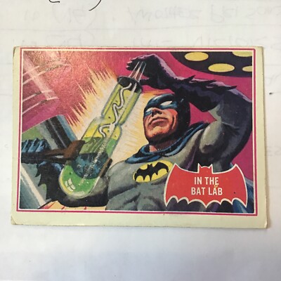 1966 BATMAN RED BAT TRADING CARD #25A (VG) “ INTHE BAT LAB “ | eBay
