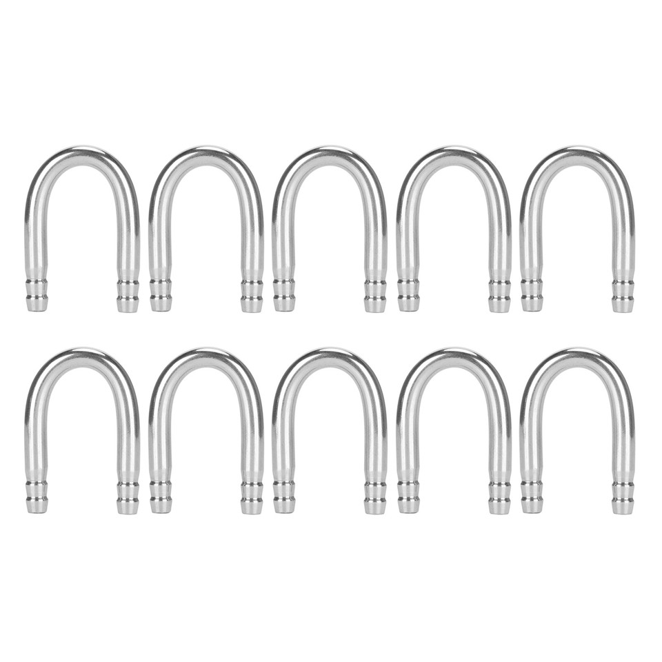 10x Fish Tank U Shape Elbow Pipe Stainless Steel Oxygen Pump CO2 Tubing ...