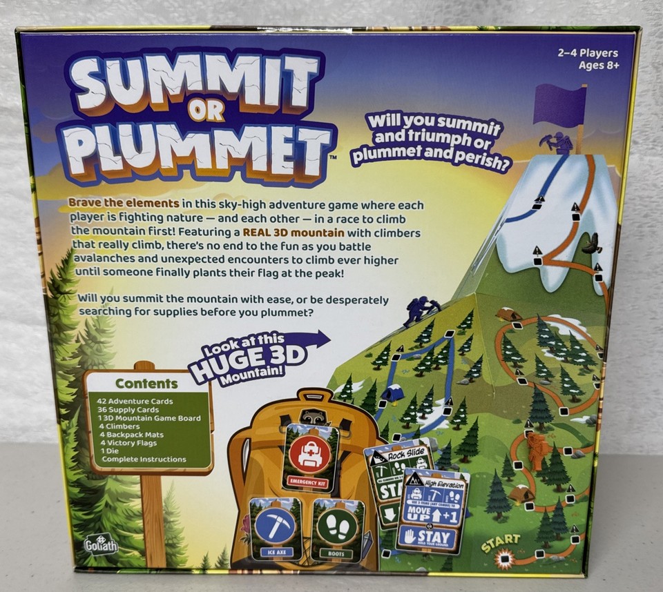 Summit or Plummet Board Game By Goliath Games New | eBay