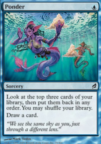 1x Ponder Moderate Play, English Lorwyn MTG Magic | eBay