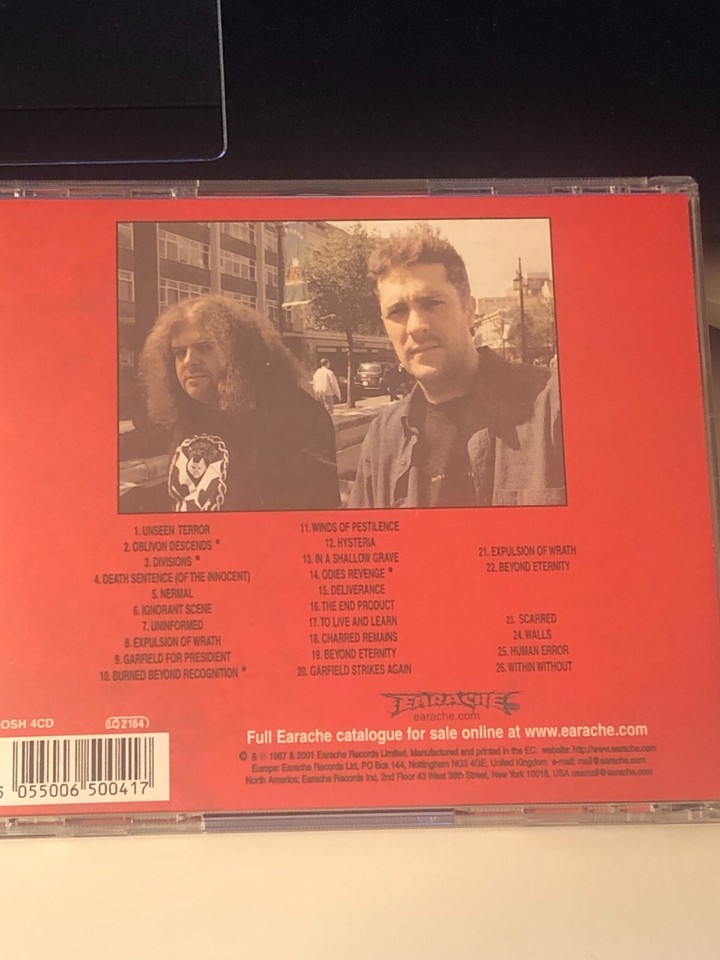 UNSEEN TERROR HUMAN ERROR CD 2001 + BONUS TRACKS NAPALM DEATH EARACHE ...