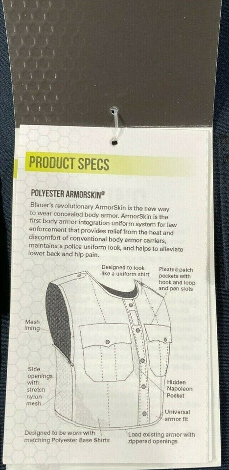 NEW BLAUER 8370 POLYESTER ARMORSKIN VEST OUTER ARMOR CARRIER SILVER TAN ...