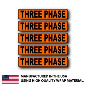 Three Phase Volt Conduit Markers Stickers Decals Labels Electrical ...