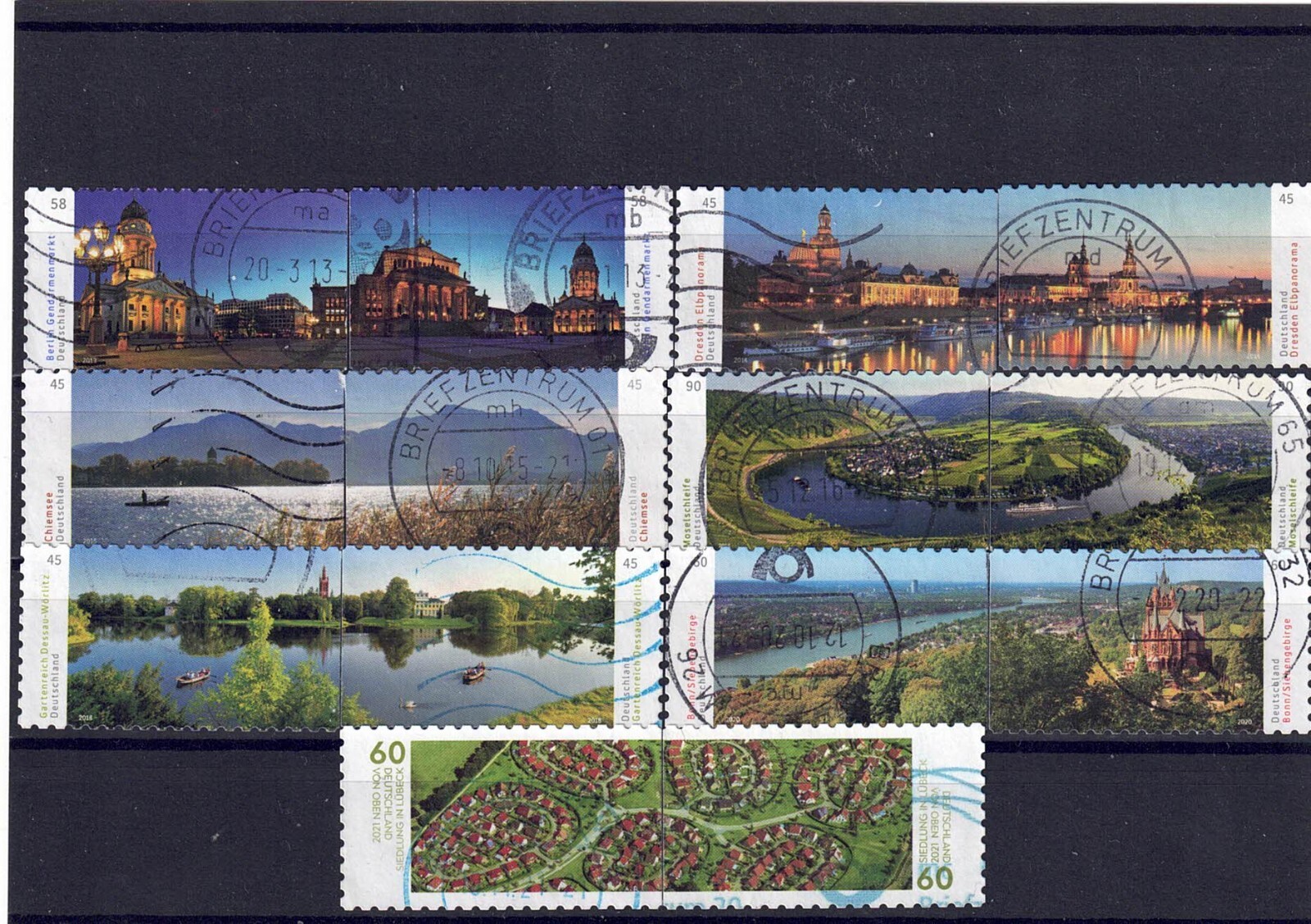 GERMANY ALLEMAGNE DUITSLAND Duo Panels Landscapes Panorama Adh 2013 ...