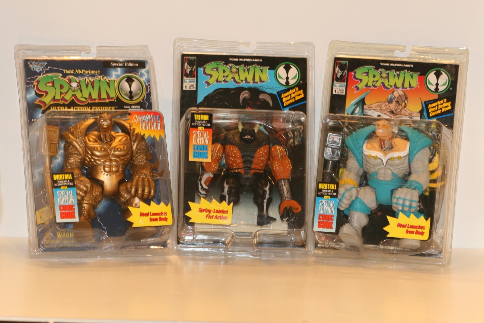 3 Spawn Action Figures for1 Price! Overkill/Overkill Gold/Tremor ...