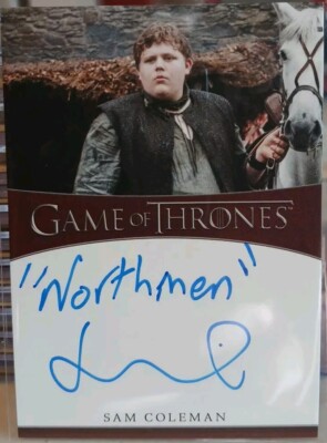 Game Of Thrones Complete Series Sam Coleman Inscription Autograph as ...