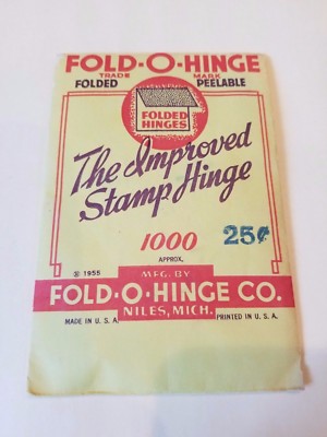 Fold-O-Hinge Stamp Hinges Folded Peelable 1000 pc pkg Original Unopened ...