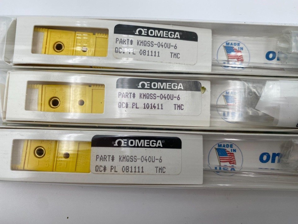 OMEGA THERMOCOUPLES LOT 10 PCS KMQSS-040U-6 KAPTON .20 36" TEFLON .010 ...