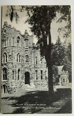 NY Postcard Alfred University New York Allen Steinheim Museum building ...
