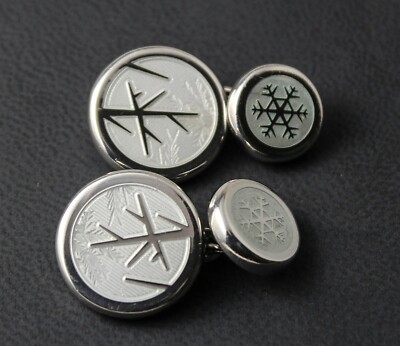 David Oscarson White Winter Cufflinks | eBay