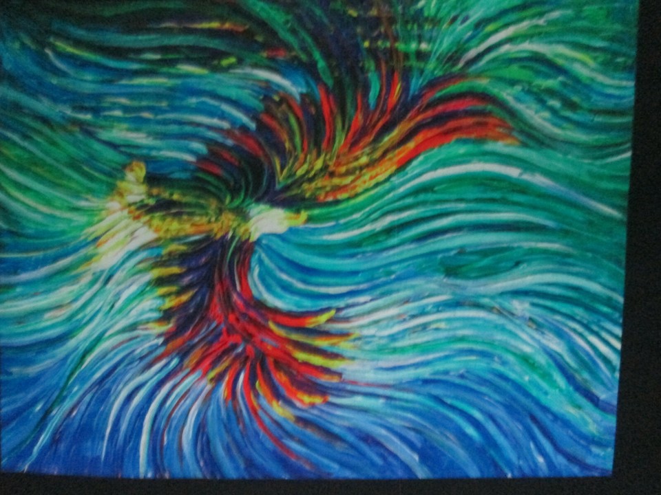 Mod Eagle Multi Colors Swirls 7 Block Digital Art Printing Cotton ...