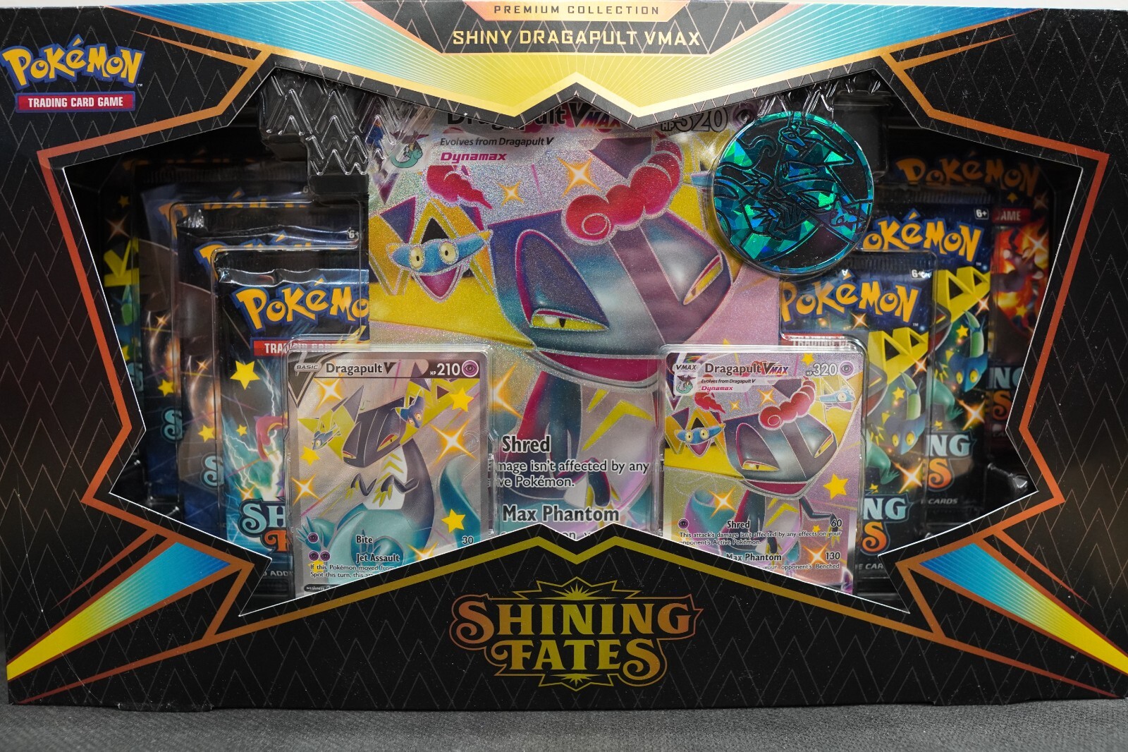 Pokémon Shining Fates Premium Collection Shiny Dragapult VMax Box NEW ...