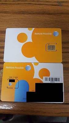 BRAND NEW MICRO AT&T SIM CARD 4G SKU 40954 (Single) UNACTIVATED | eBay