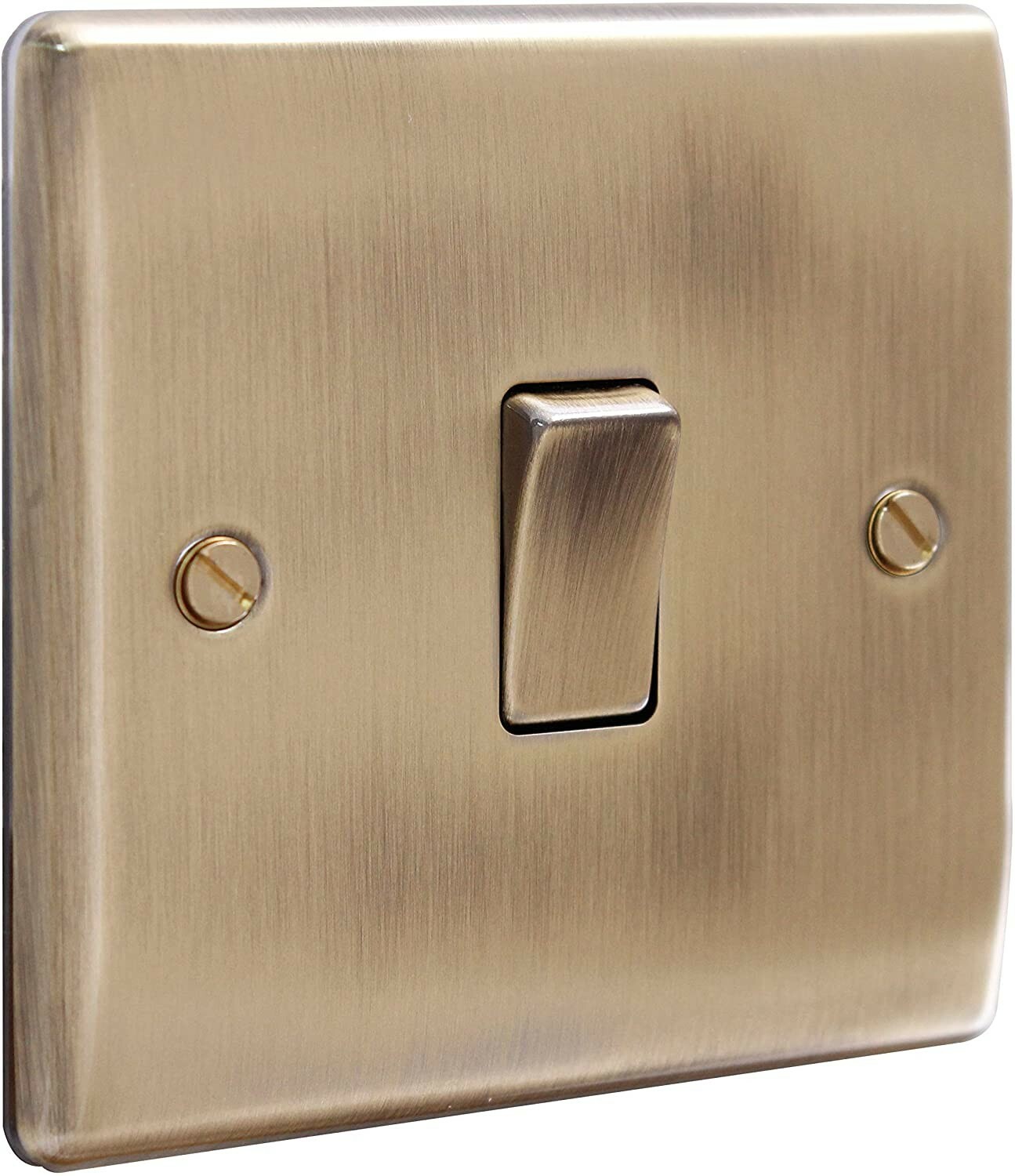 BG Nexus Metal NAB12 -ANTIQUE BRASS SATIN GOLD Single Light Switch 1 ...