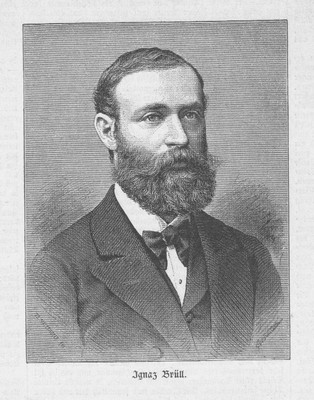 Ignaz Brüll Porträt HOLZSTICH von 1885 österreichischer Komponist ...