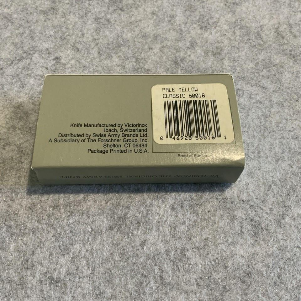 Victorinox Swiss Army Knife Pale Yellow SD Classic 58mm New In Box Rare ...