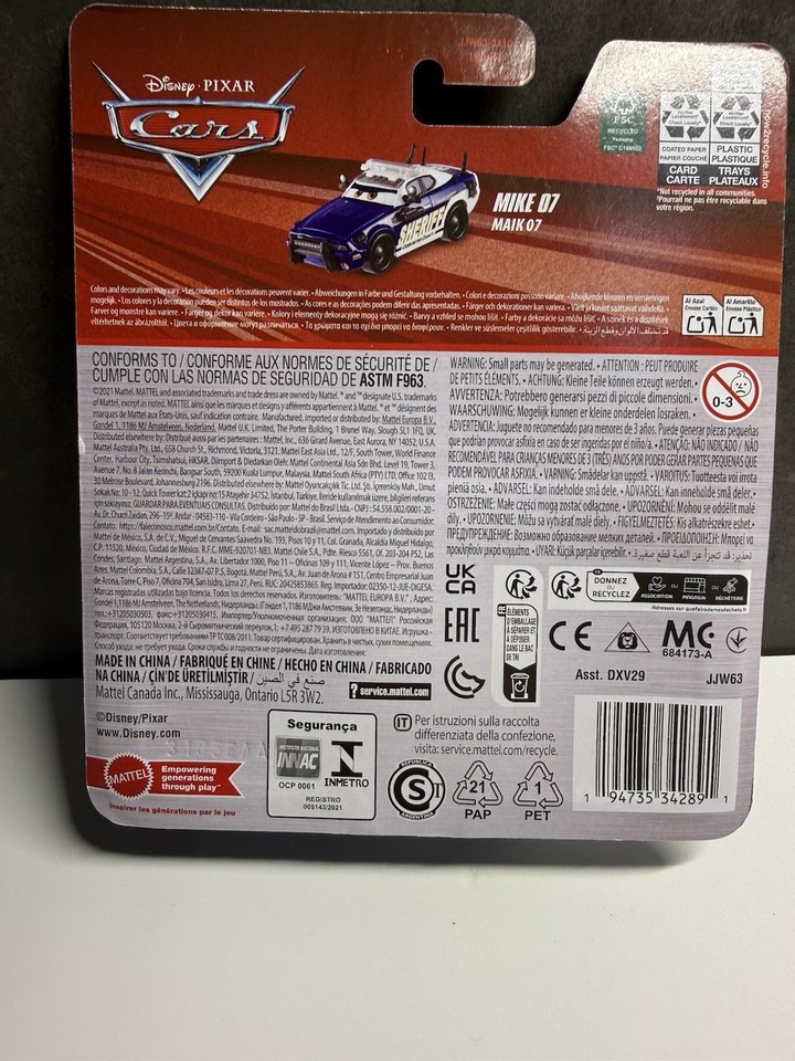 Disney Pixar Cars Movie Toy BNIB Mike 07 - Diecast 1:55 | eBay