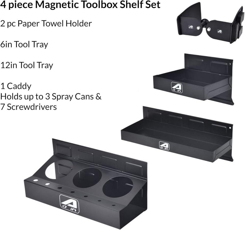 Magnetic Toolbox Tray Set, Tool Box holder Accessories for Tool ...