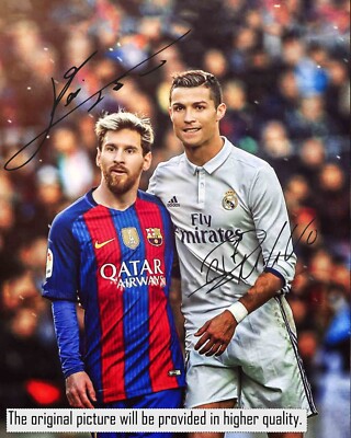 8x10 Messi and Ronaldo Signed Autographed Reprint Picture | eBay