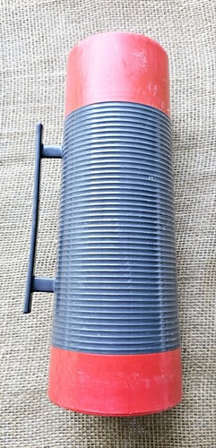 Vintage 1970s 12" Aladdin Dura Clad Thermos Bottle Black Red | eBay