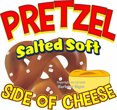 CHOOSE YOUR SIZE) Pretzel Salted Soft Cheese DECAL Food Truck ...