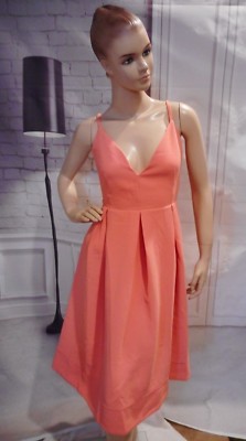 NWT Alythea Happy as a Clambake Coral Dress Sz L A-line Open Air ...