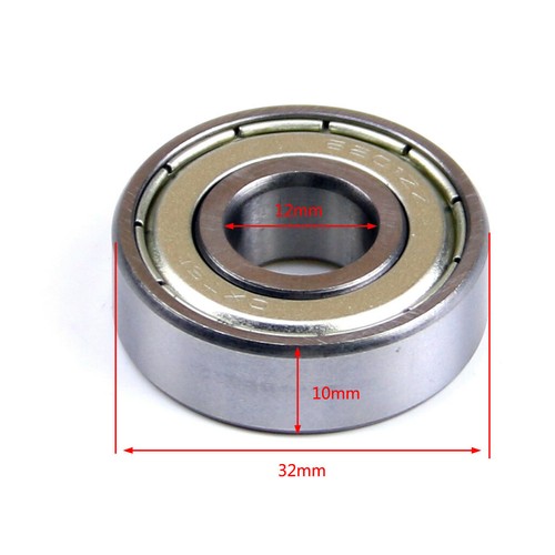 Ball Bearing 6201ZZ 12x32x10mm Metal Shielded Deep Groove 6201Z ...