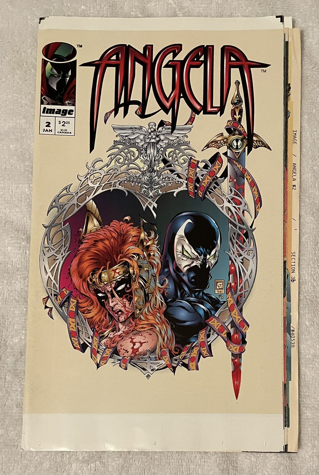 SPAWN ANGELA 1-3 PRINTER PROOFS (ONE OF A KIND) TODD MCFARLANE TEAR ...