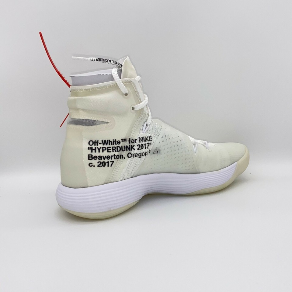Nike React Hyperdunk 2017 Flyknit Off-White sz 12 Basketball Shoe | eBay