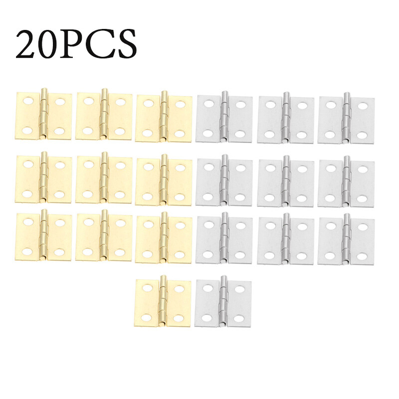 20pcs Mini Small Metal Hinge Cabinet Furniture Hardware For Jewelry Box ...