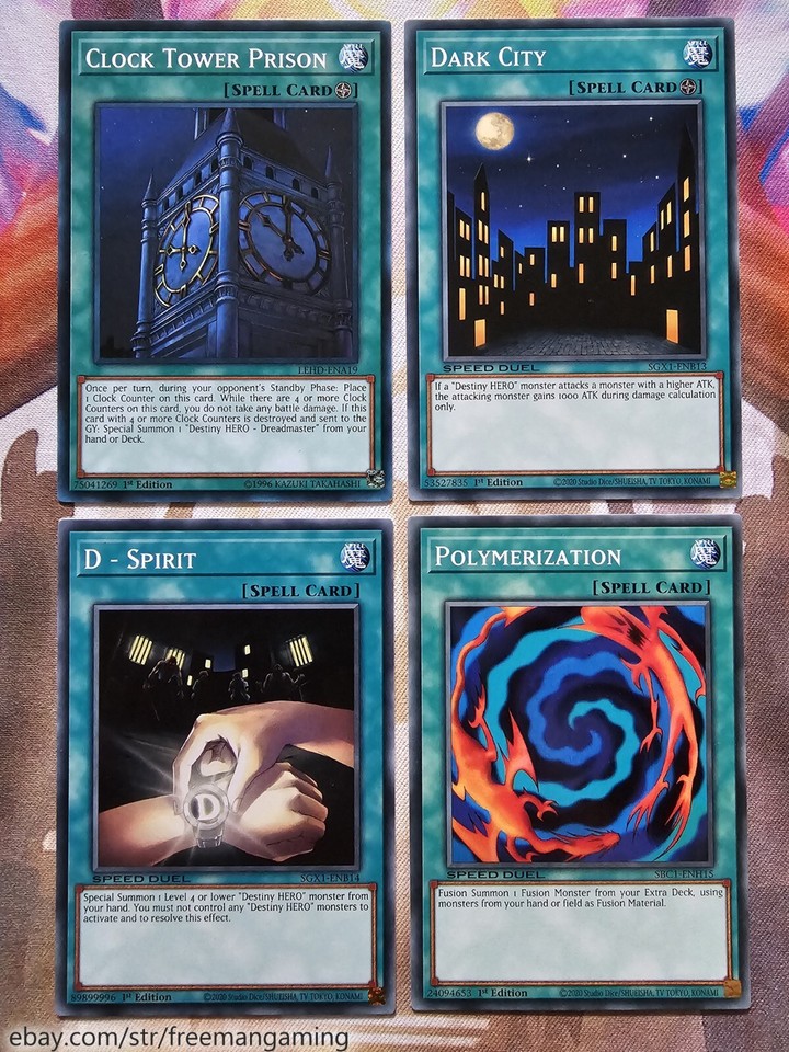 Yugioh Aster Phoenix Destiny Hero Deck 47 Card Fusion Malicious Plasma ...