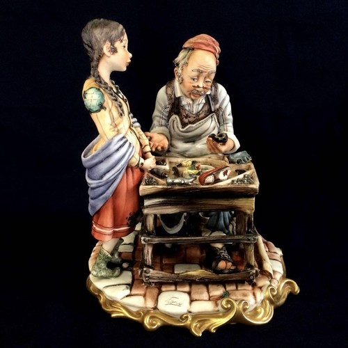 Capodimonte Made By F.Gabrielli Porcelain Figurine Shoemaker | eBay