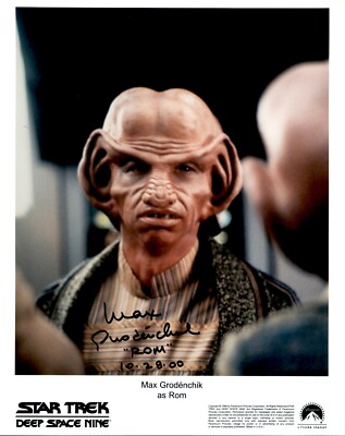 Max Grodenchik Signed & Inscribed Star Trek Deep Space Nine Rom 8x10 ...