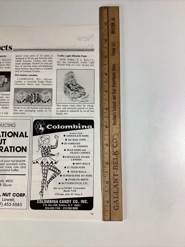 Colombina Candy Print Ad Original Vintage 1981 Rare VHTF Suffern NY ...