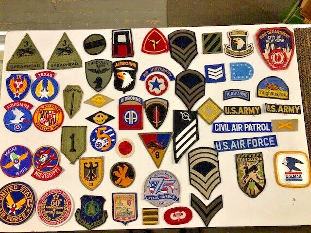 Mixed Lot 53- vintage & modern Standard Basic Military Patches & Others ...