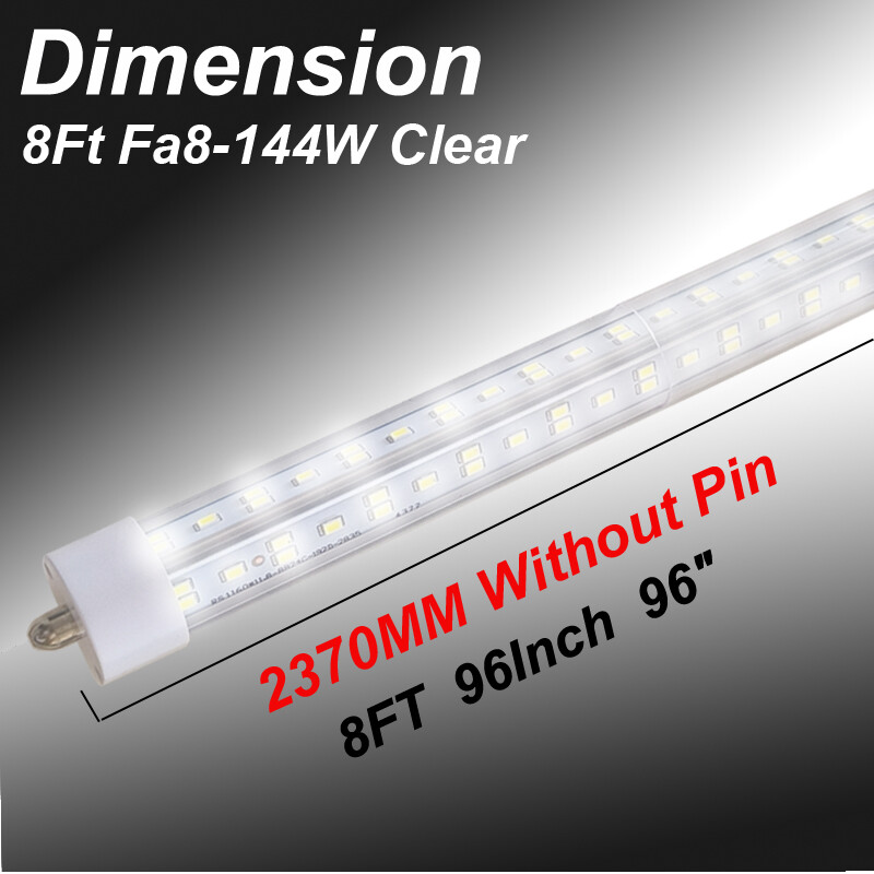 12 PACK T8 8FT FA8 Single Pin Led Tube Light Bulbs 144W 8 Foot Led Shop ...