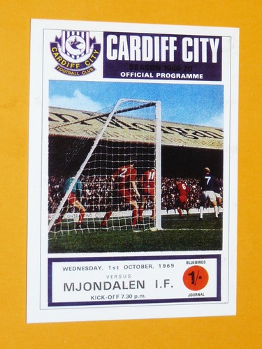 SPORTING PROFILE CARD FOOTBALL 2005 EUROPE CARDIFF CITY 1969 MJONDALEN ...